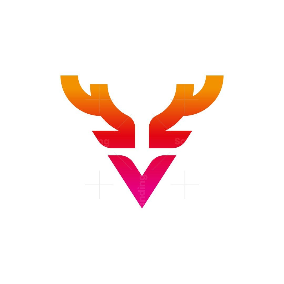Thiết kế logo chữ V đẹp sáng tạo